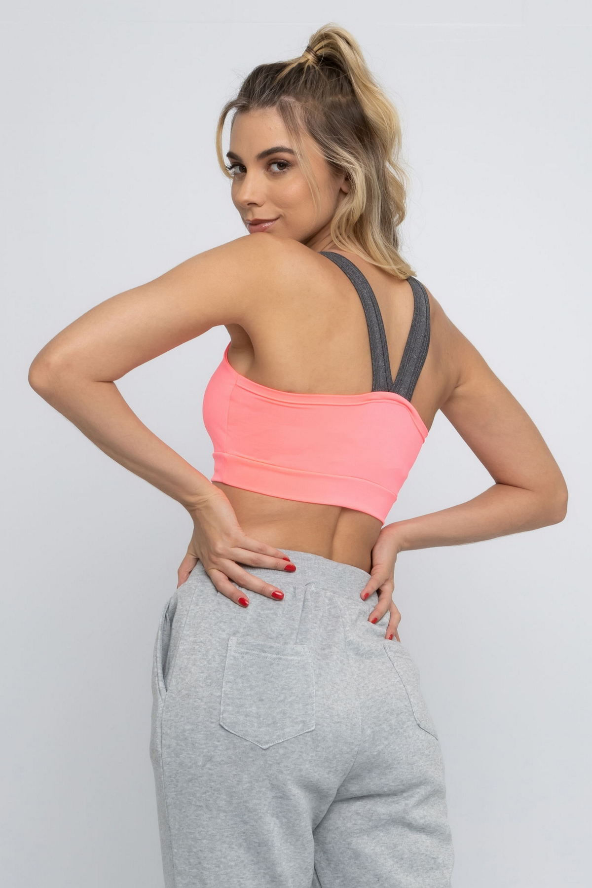 Top Feminino Esportivo com Estampa Strong Rosa