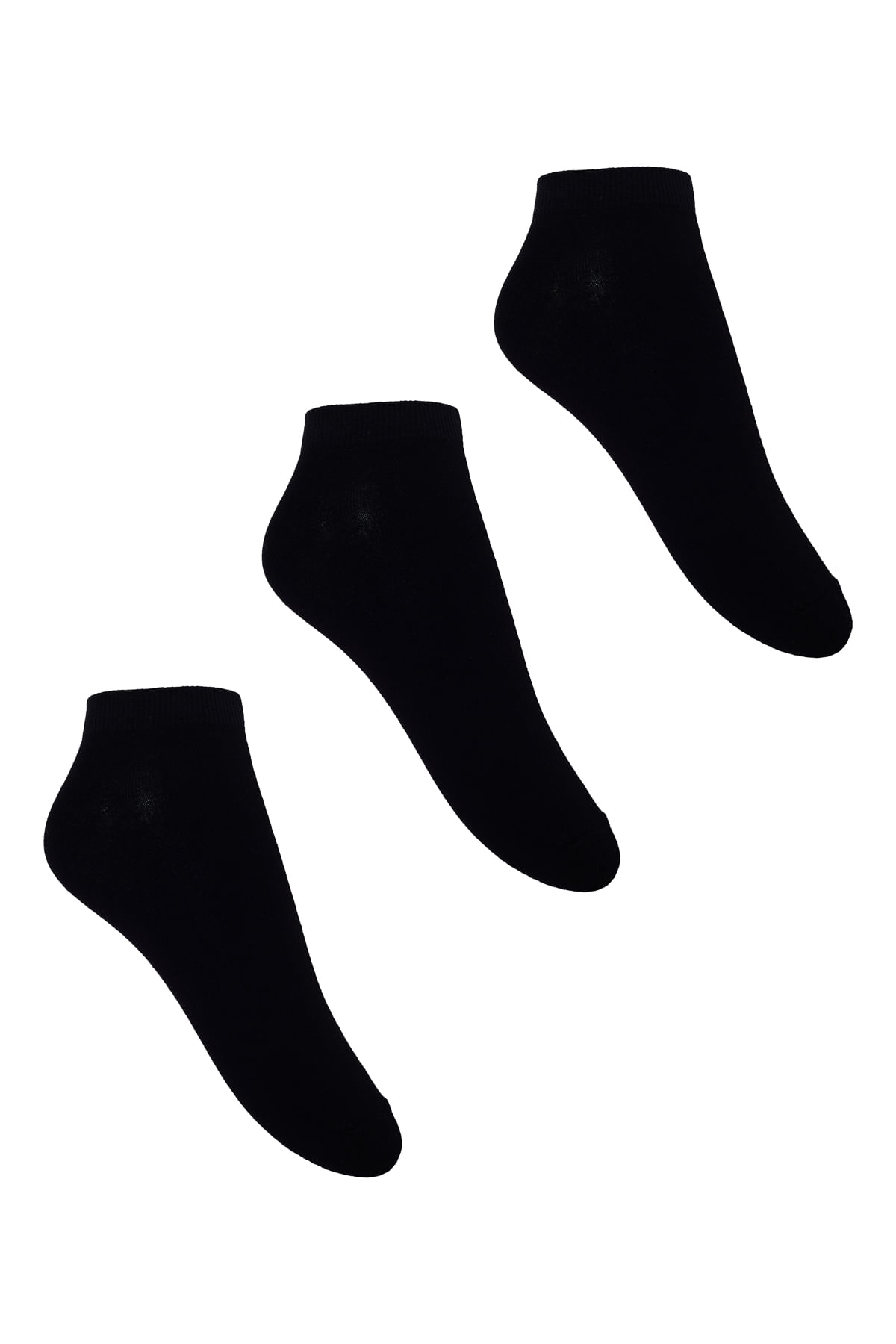 Kit meia 3x1 - soquete pt 39-43 preto