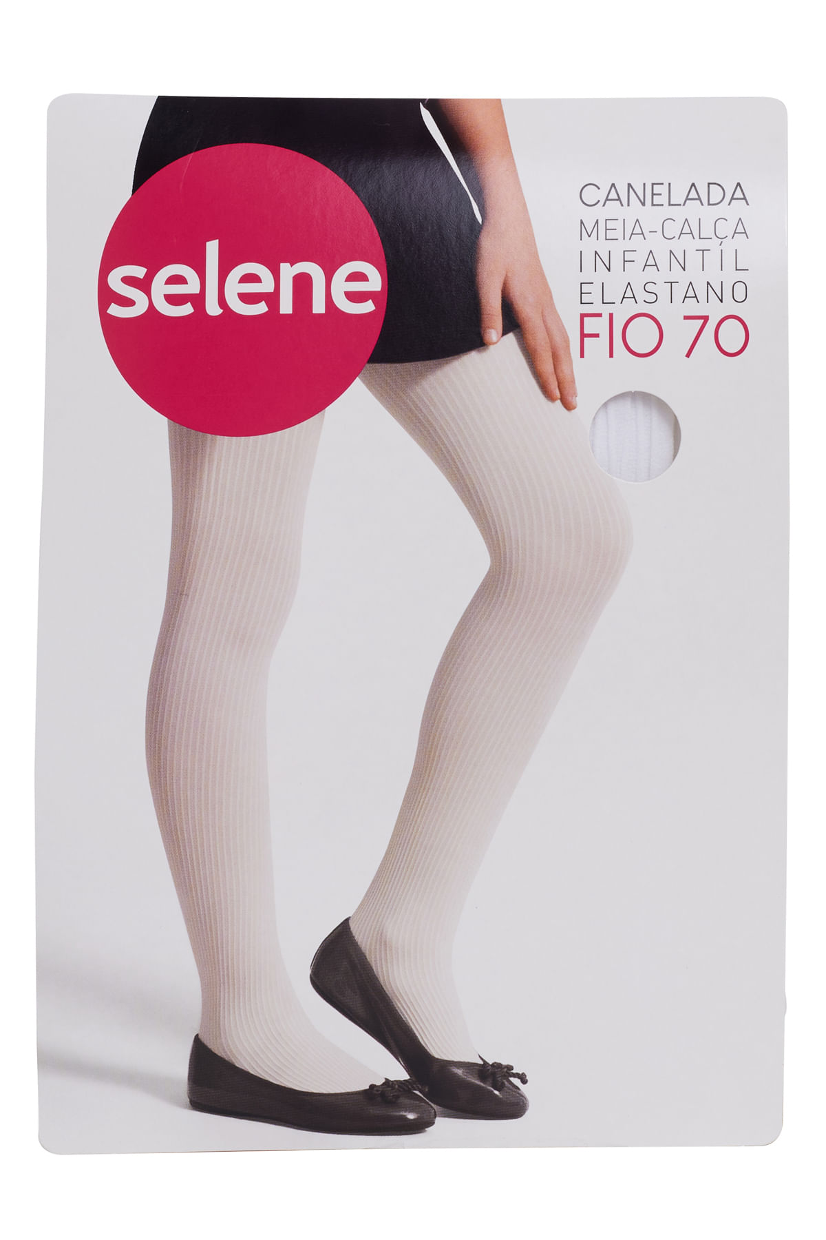 Meia calca canelada fio 70 - branco branco